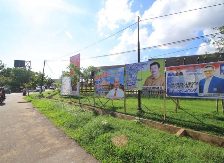 Baliho Kandidat Wali Kota Pontianak Disebut Tak Berizin ...