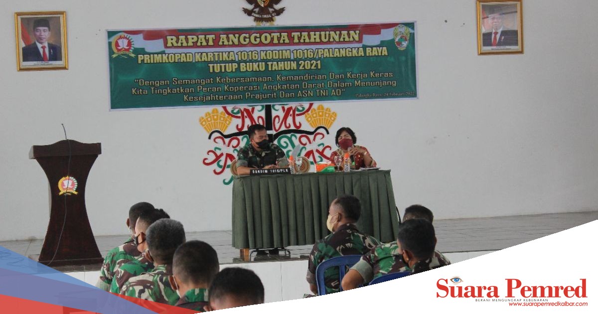 Dandim Gelar Rapat Anggota Tahunan Primkopad Kartika 1016 Tutup Buku ...
