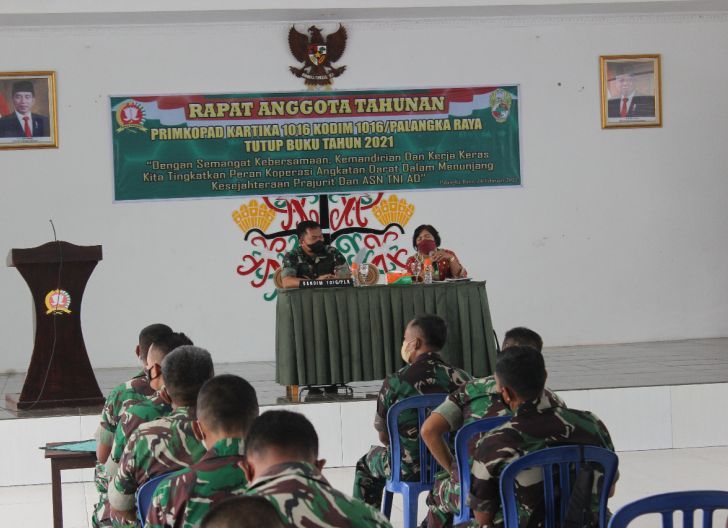 Dandim Gelar Rapat Anggota Tahunan Primkopad Kartika 1016 Tutup Buku ...