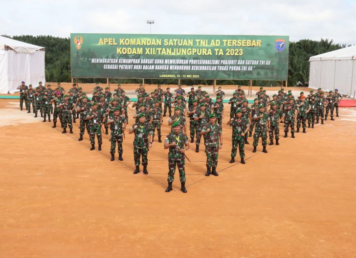 Samakan Persepsi dan Bangun Soliditas, Pangdam XII/Tpr Buka Apel Dansat ...