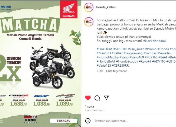 Layanan Super Menarik Lewat Promo MATCHA Astra Motor Kalbar, Banyak ...