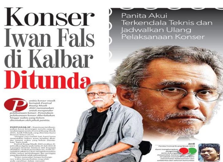 Konser Iwan Fals di Kalbar Ditunda, Panita Akui Terkendala Teknis dan ...