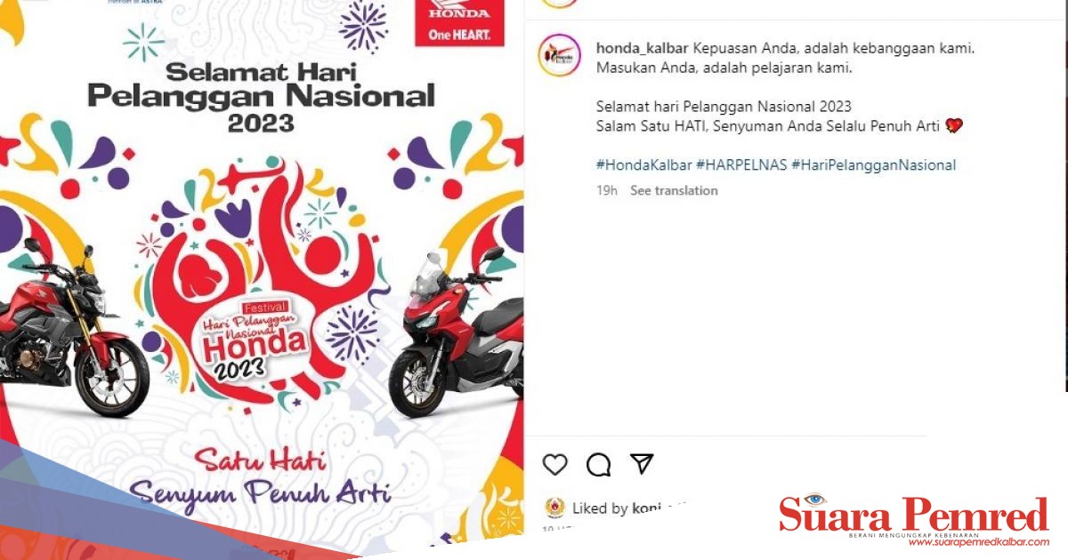 Bertajuk Harpelnas Satu Hati Senyum Penuh Arti, Astra Motor Kalbar ...