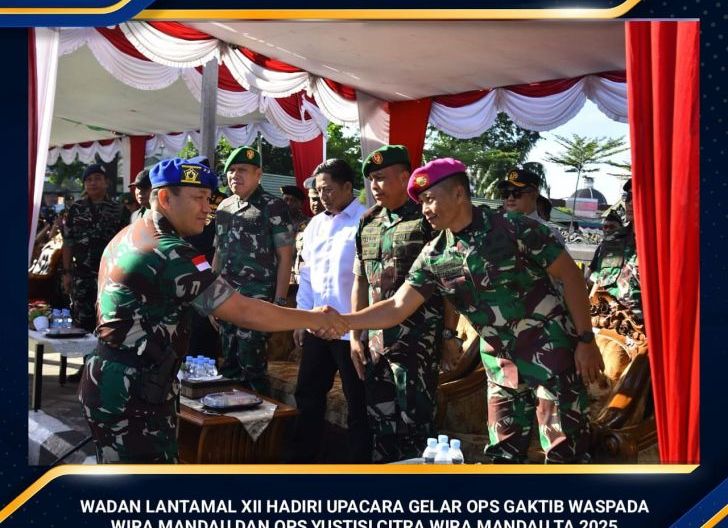 Wadanlantamal XII Hadiri Upacara Gelar Ops Gaktib Waspada Wira Mandau ...