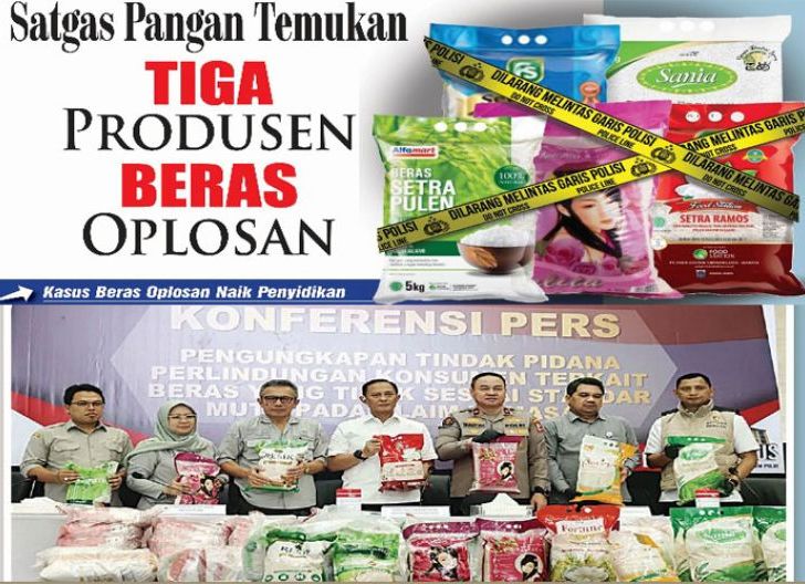 Satgas Pangan Temukan Tiga Produsen Beras Oplosan, Lima Merek Beras ...